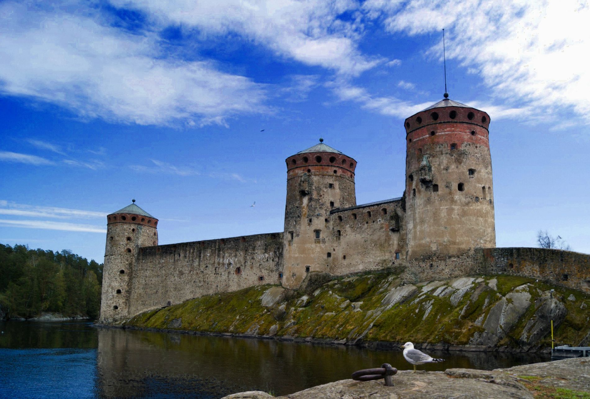 The Olavinlinna castle in Savonlinna Finland by Minna Eskola