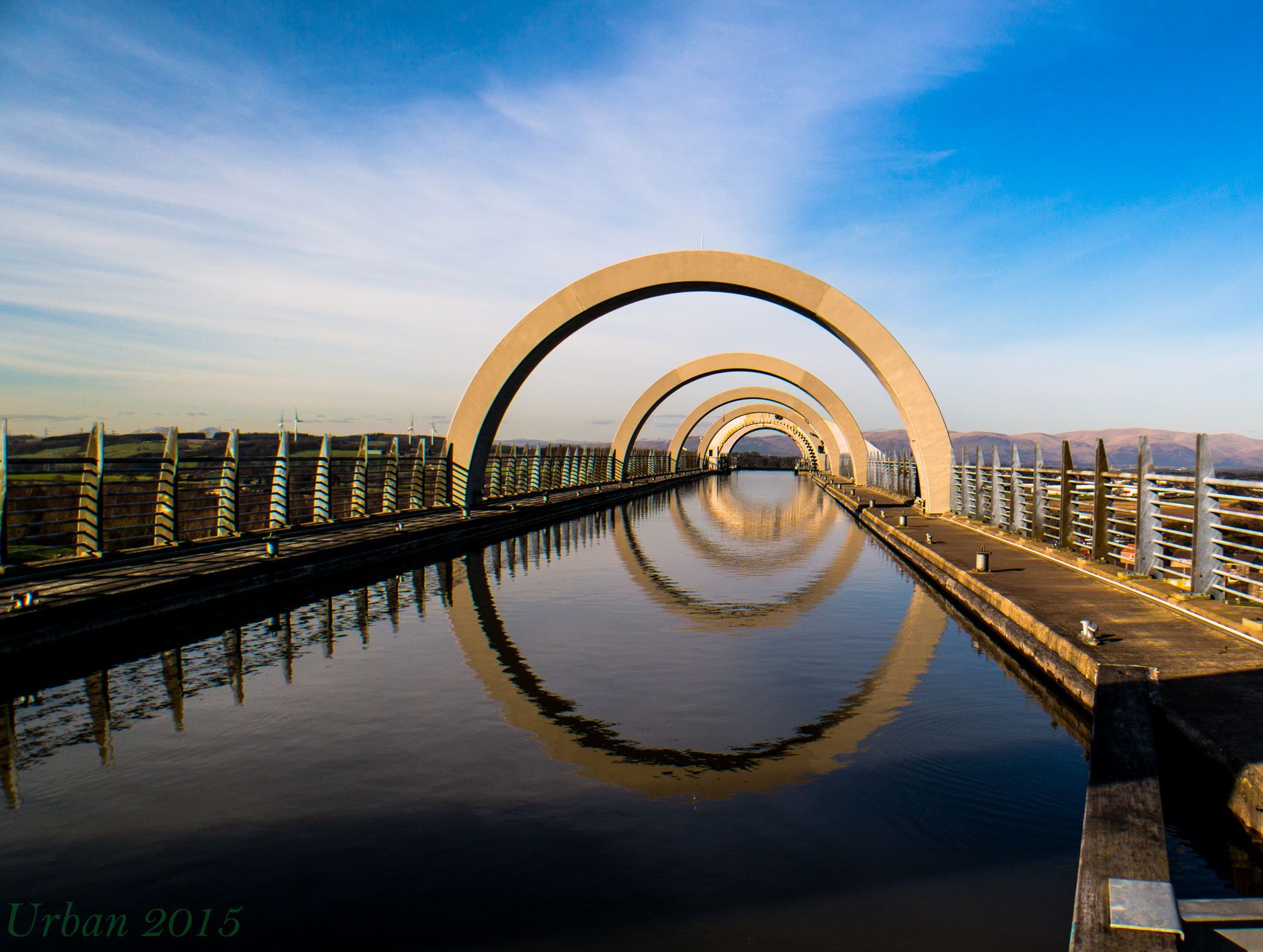 Falkirk wheel canal bridge by Allan Urban